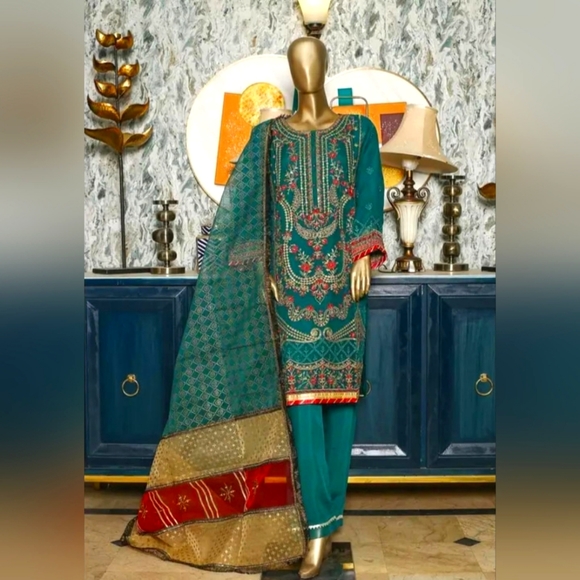 Dresses | Pakistani Designer Shalwar Kameez Eid Dress Embroidered ...